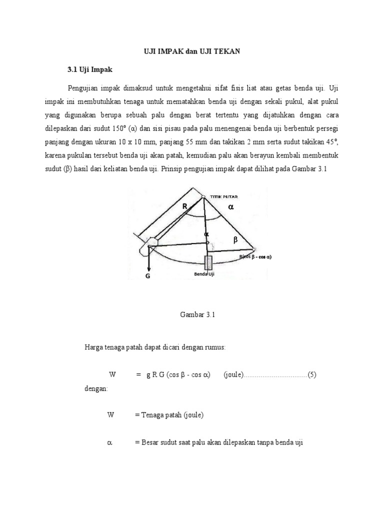 Bab 6.2 Uji Impak Dan Uji Tekan | PDF