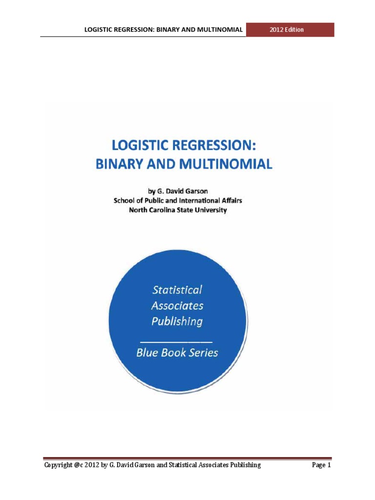 Logistic PDF | PDF | Logistic Regression | Categorical Variable