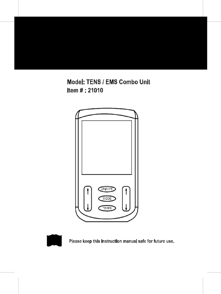 TENS and EMS Unit (Item # 21010) - Instruction Manual | PDF | Pain ...