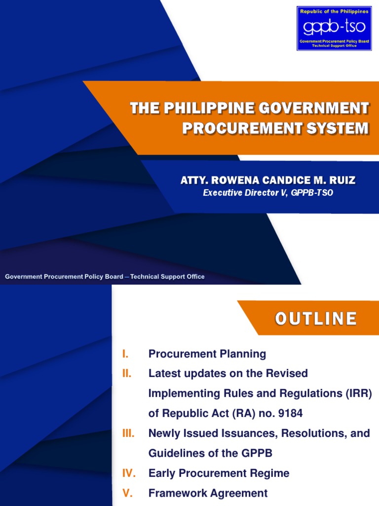 Philippine Governement Procurement Reforms - Atty. Rowena Candice Ruiz PDF | PDF | Procurement ...