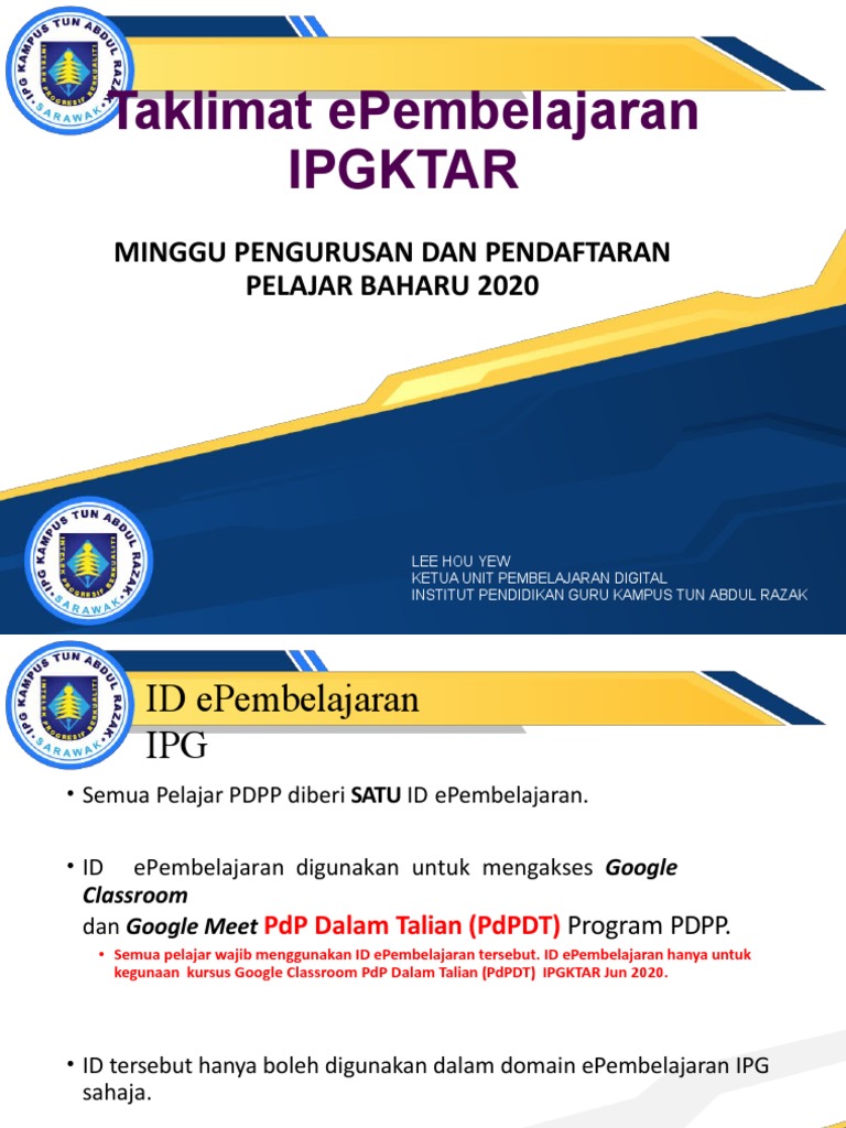 Talimat Epembelajaran IPGKTAR | PDF