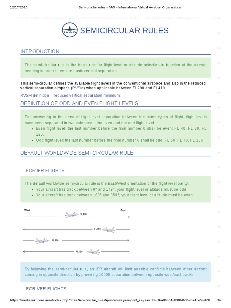 Semicircular Rules | PDF | Aerospace Engineering | Aviation