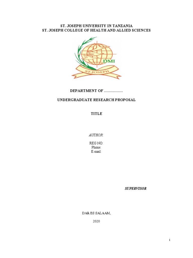 Proposal Template2020 | PDF | Public Health | Health Sciences