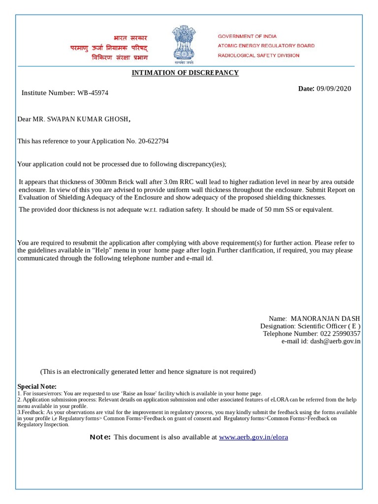 Discrepancy Notice for Application WB-45974 | PDF | Business