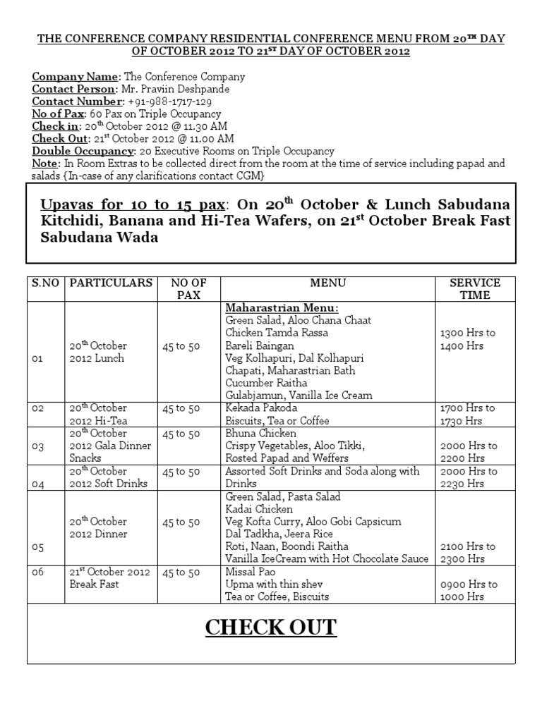 TCC Menu | PDF | Lunch | Curry