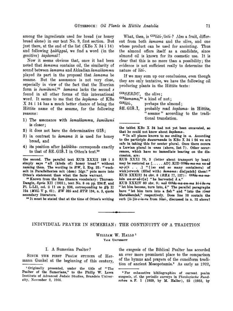 Individual Prayer in Sumerian The Continuity of A Tradition | PDF ...