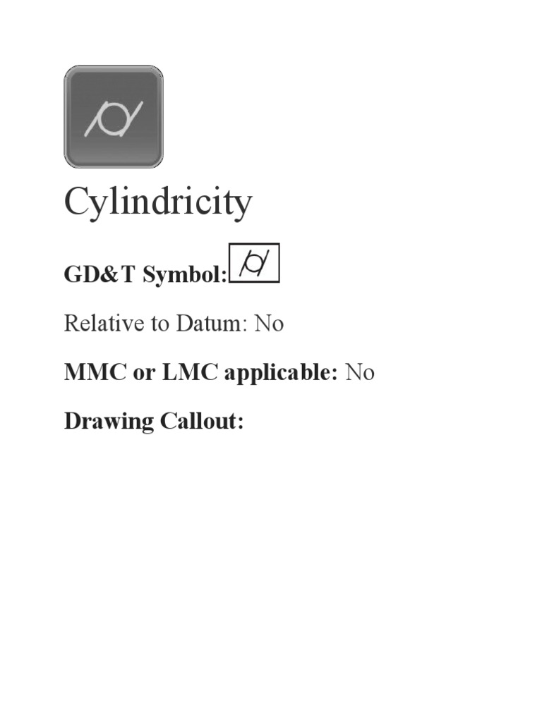 Cylindricity: GD&T Symbol | PDF