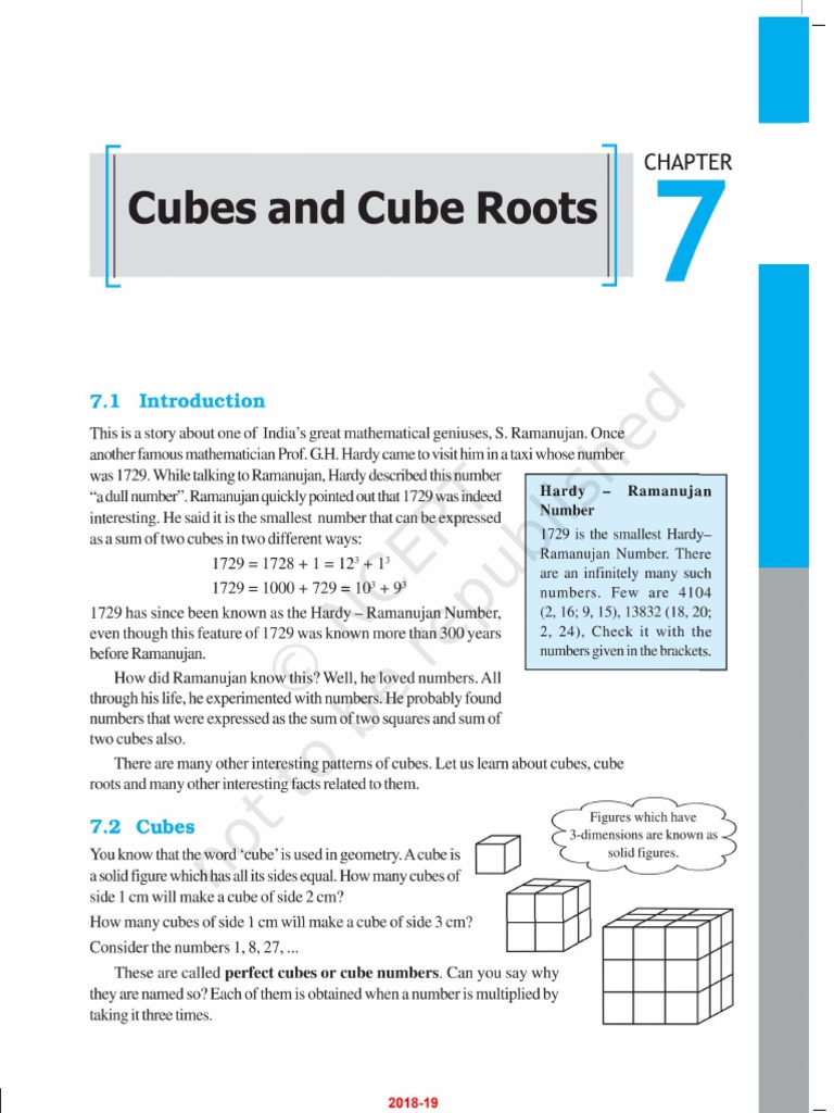 Cubes and Cube Roots | PDF