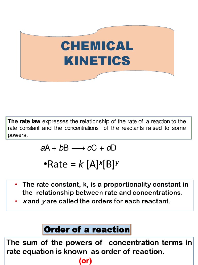Chemical Kinetics | PDF | Reaction Rate | Chemical Reactions