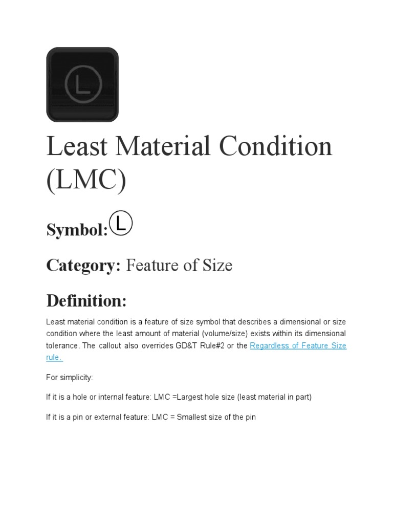 Understanding Least Material Condition: A Concise Explanation of this ...