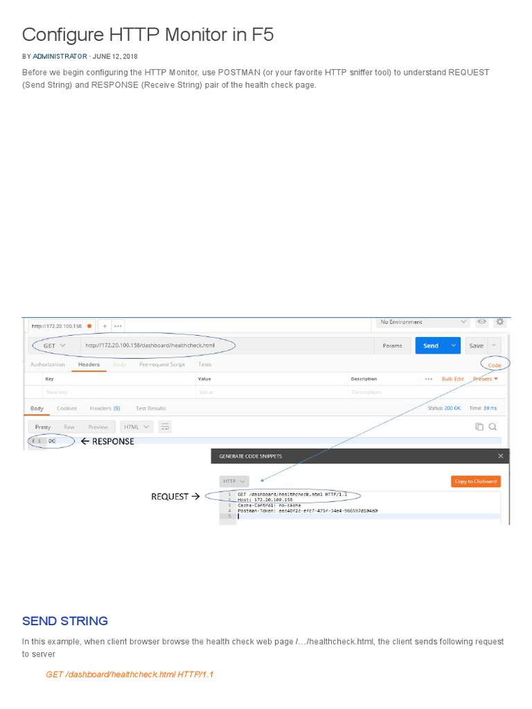 F5 HTTP Monitor Setup Guide | PDF | Business | Technology & Engineering