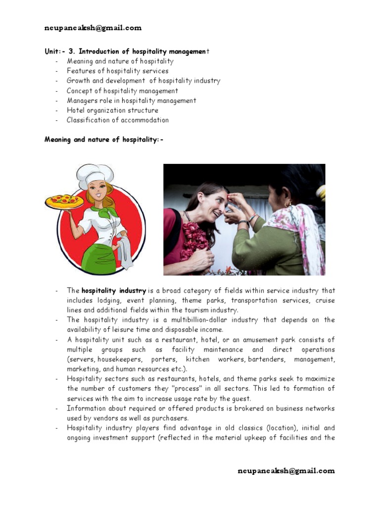 Unit 3 Hospitality Management | PDF | Motel | Hotel