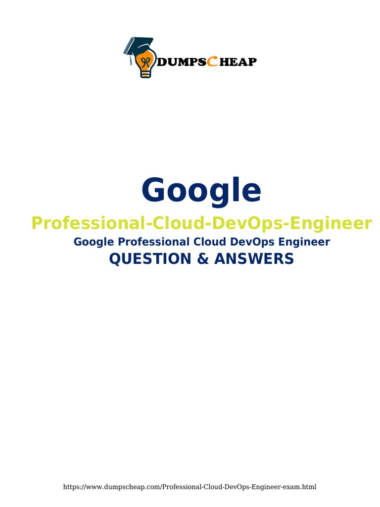 Professional Cloud DevOps Engineer | PDF | Platform As A Service | Cloud Computing