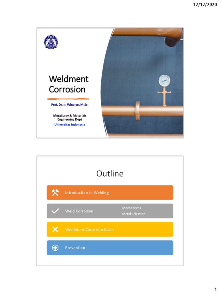 Welding Corrosion Mechanisms and Prevention | PDF | Corrosion | Welding