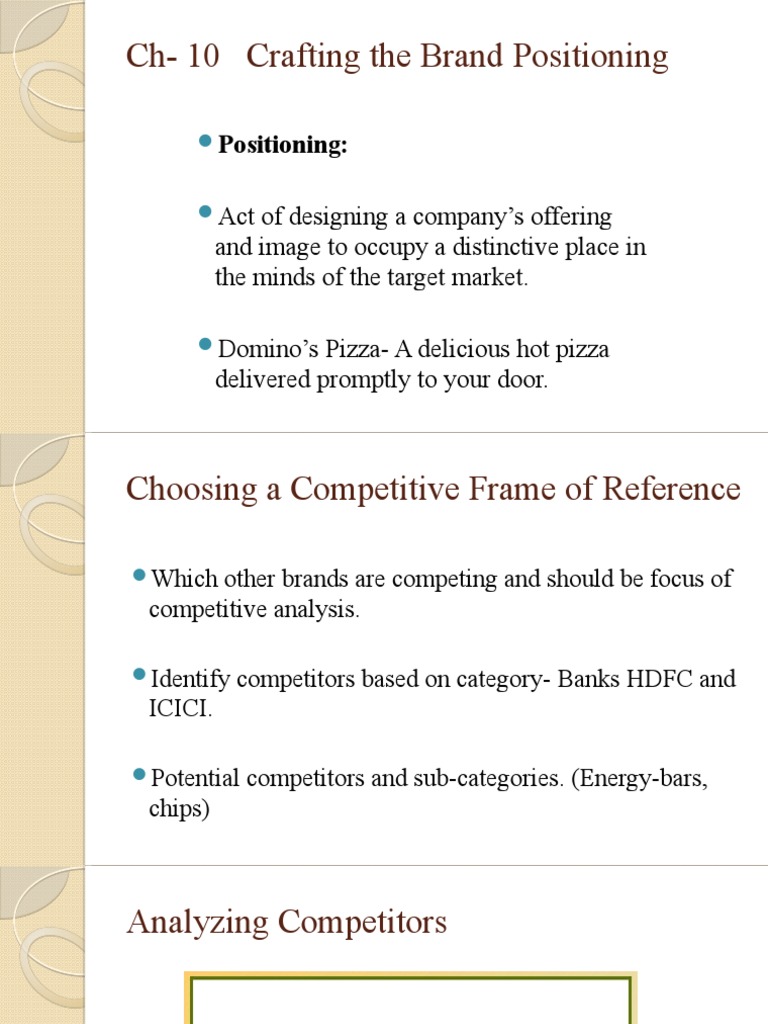 Ch-10 Crafting The Brand Positioning | PDF | Brand | Competitive Advantage