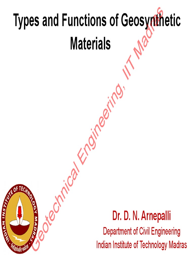 Lecture 1 Types And Functions Of Geosynthetics Pdf Pdf Natural