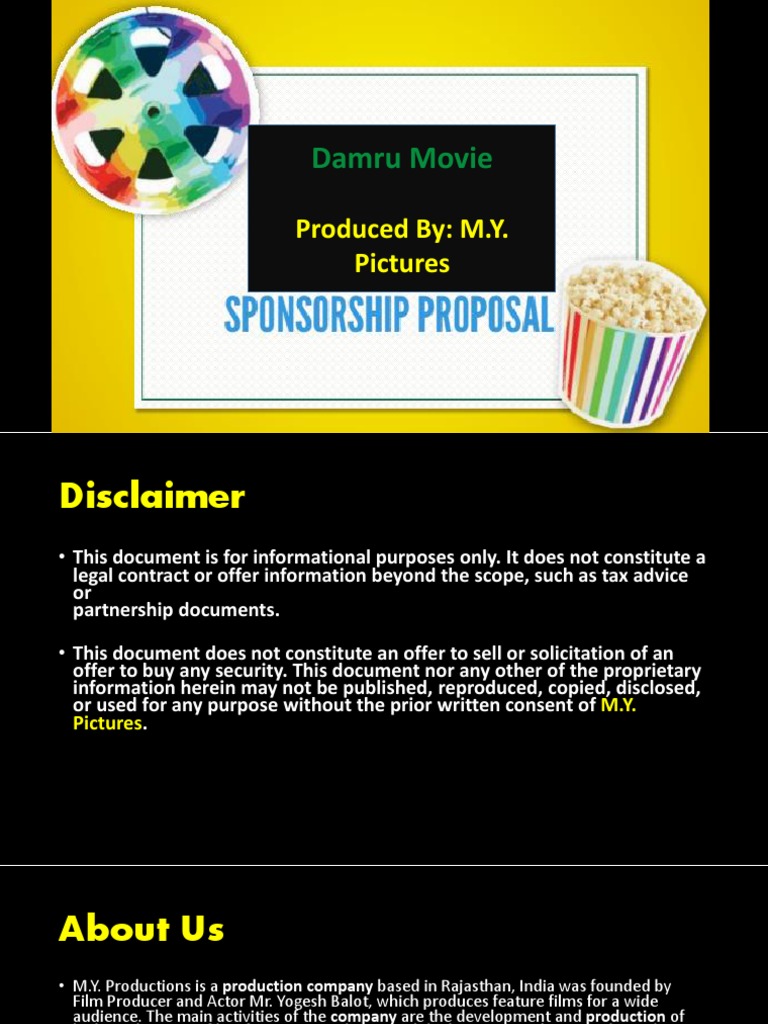 Movie Sponsorship Proposal | PDF | Sponsor (Commercial) | Advertising