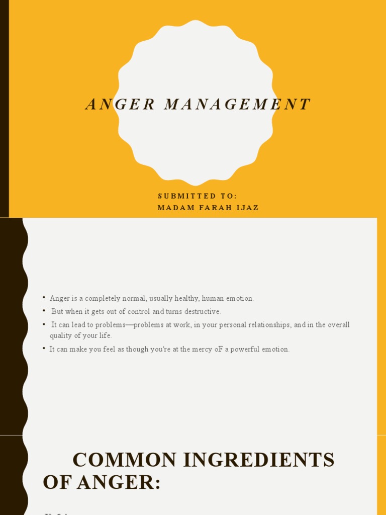 Anger Management Techniques | PDF | Anger | Feeling