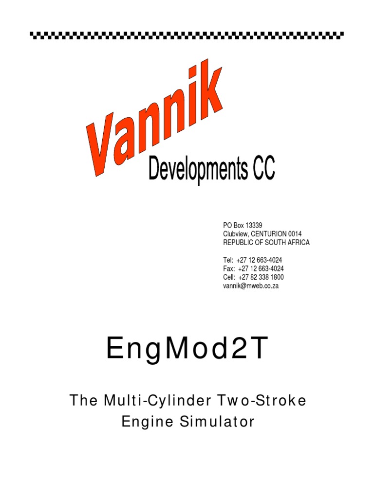 Engmod2T: The Multi-Cylinder Two-Stroke Engine Simulator | PDF ...