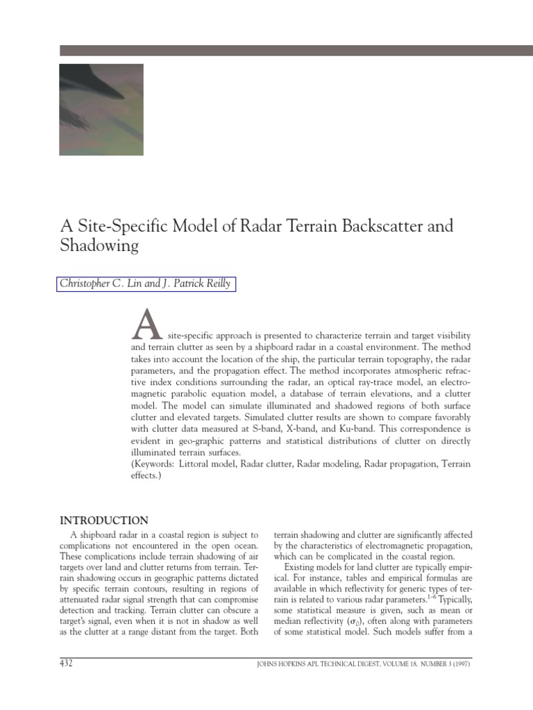 A Site-Specific Model of Radar Terrain Backscatter and Shadowing | PDF ...