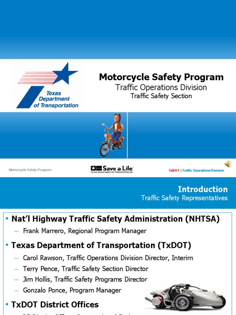 2010 TxDOT Motorcycle Safety Program - Ponce | PDF | Motorcycle | Road ...