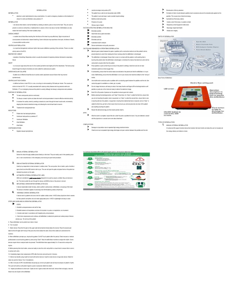 DEFIBRILLATION | PDF | Cardiac Arrest | Heart