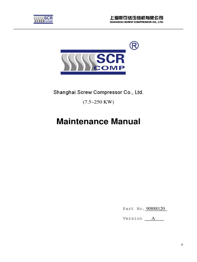 SCR Maintenance Manual PDF | PDF | Valve | Lubricant