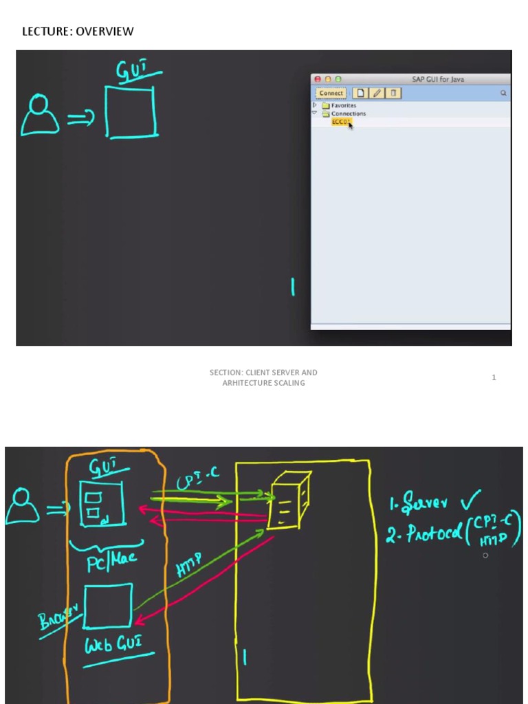 Lecture: Overview: 1 Section: Client Server and Arhitecture Scaling | PDF