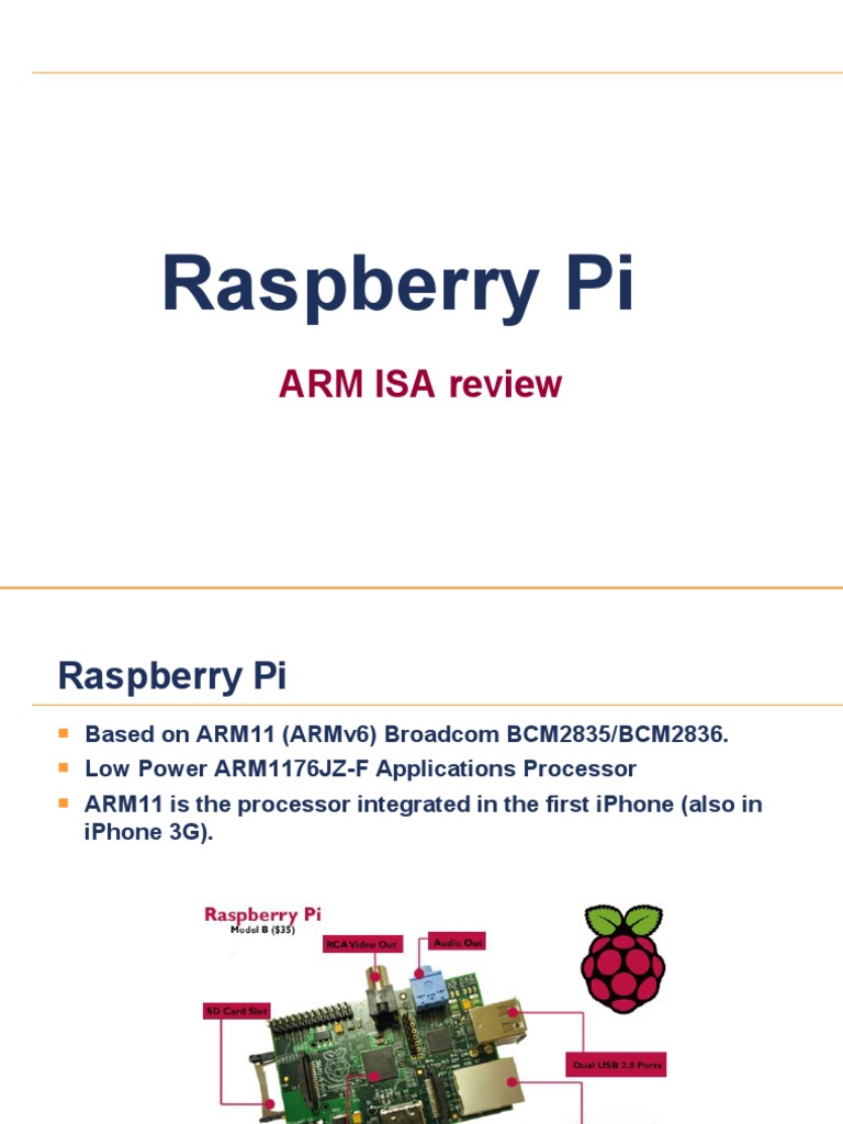 ARM ISA Review | PDF | Arm Architecture | Raspberry Pi