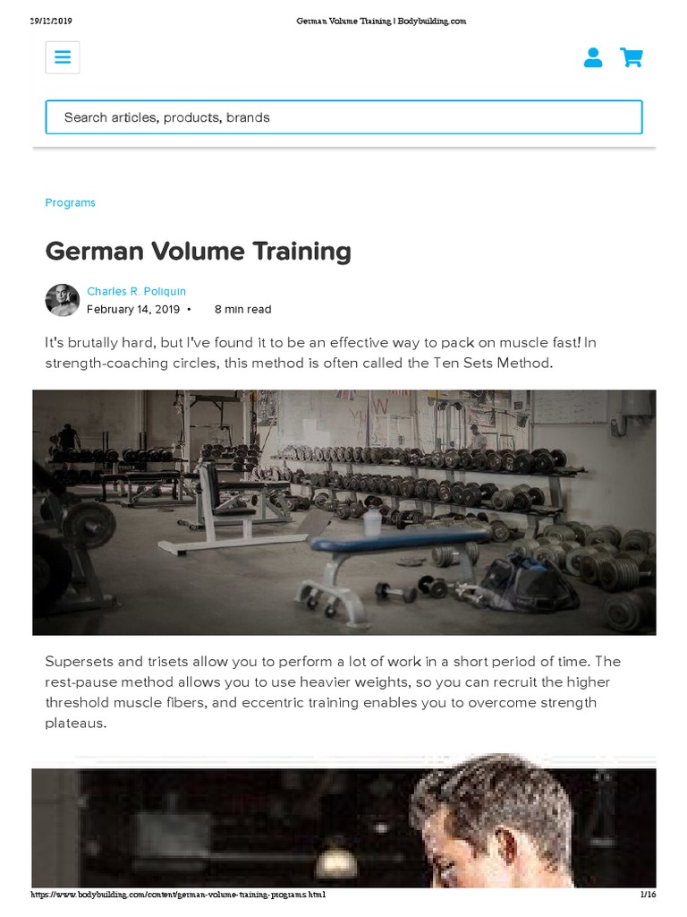 German Volume Training | PDF | Strength Training | Hobbies