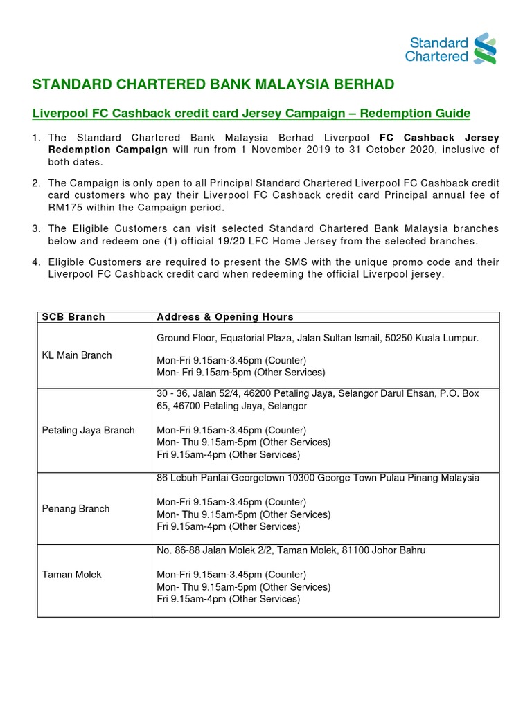 LFC Jersey Redemption Campaign Redemption Guide | PDF | Financial ...