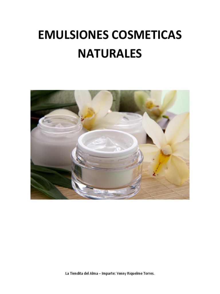 Emulsiones Cosméticas Naturales | PDF | Ph | Piel