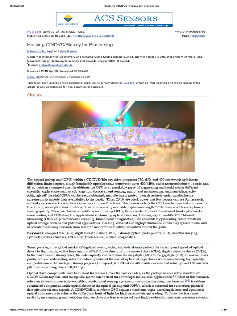 Hacking CD - DVD - Blu-Ray For Biosensing | PDF | Biosensor | Compact Disc