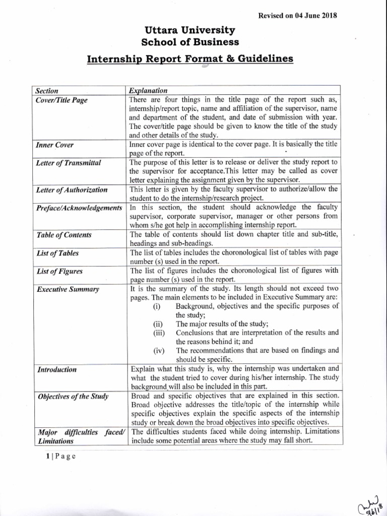Internship Report Guidelines and Format | PDF | Research Methods ...