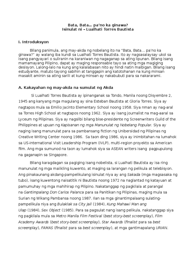 SURING AKLAT (Bata-Bata.. Pa'no Ka Ginawa?) | PDF