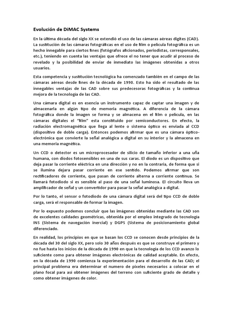 Evolución de DiMAC Systems | PDF | Dispositivo de carga acoplada ...