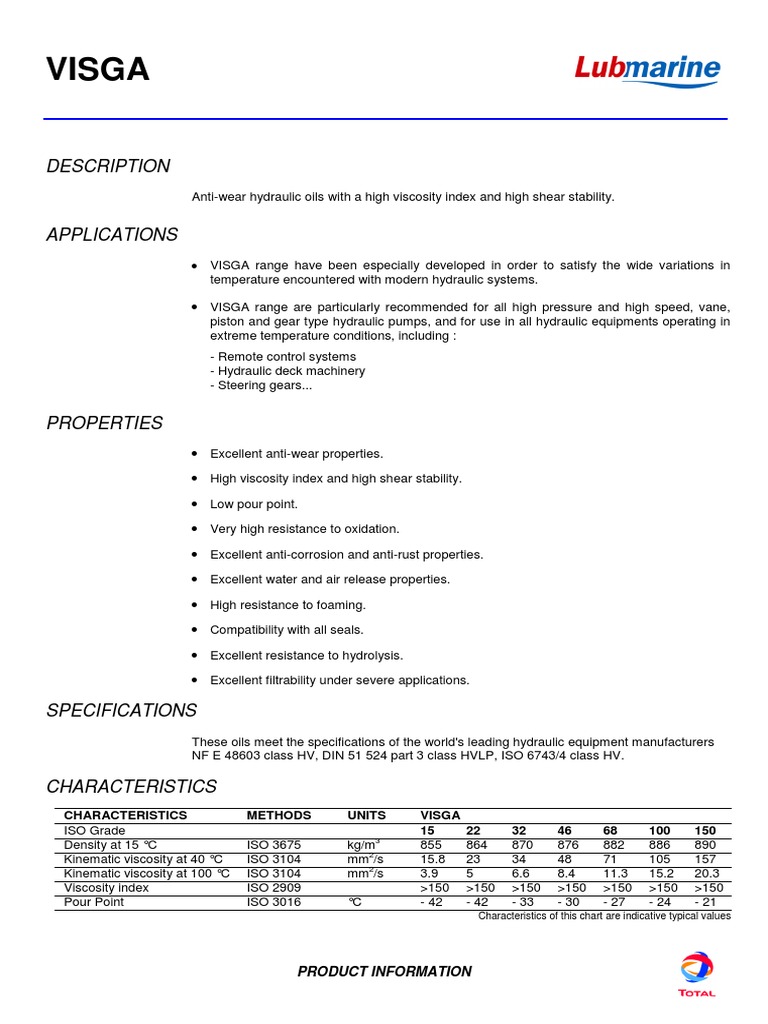 VISGA | PDF | Lubricant | Viscosity