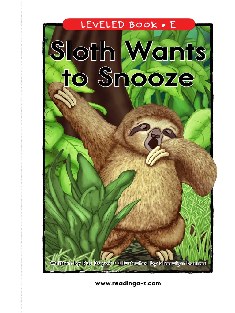Sloth Wants To Snooze | PDF | Nature