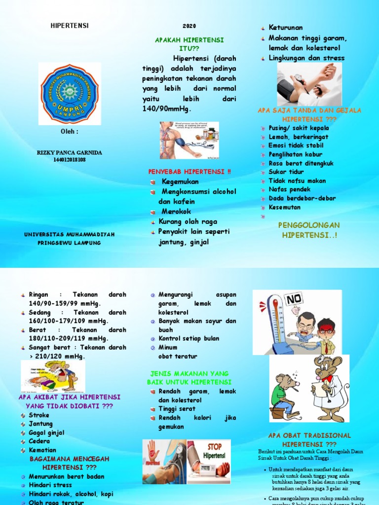 Leaflet Hipertensi Rizki | PDF
