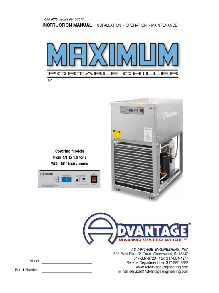 1 M1 Portable Chiller .25 - 1.5 PDF | PDF | Home Appliance | Civil ...