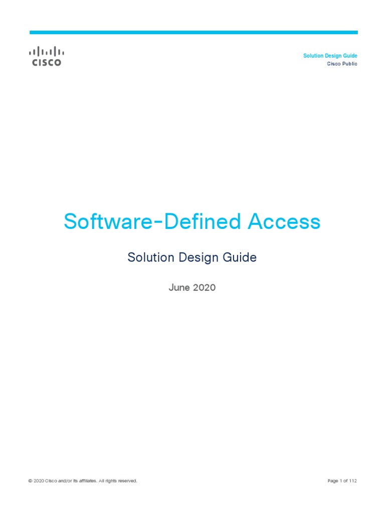 Cisco Sda Design Guide PDF | PDF | Computer Network | Routing