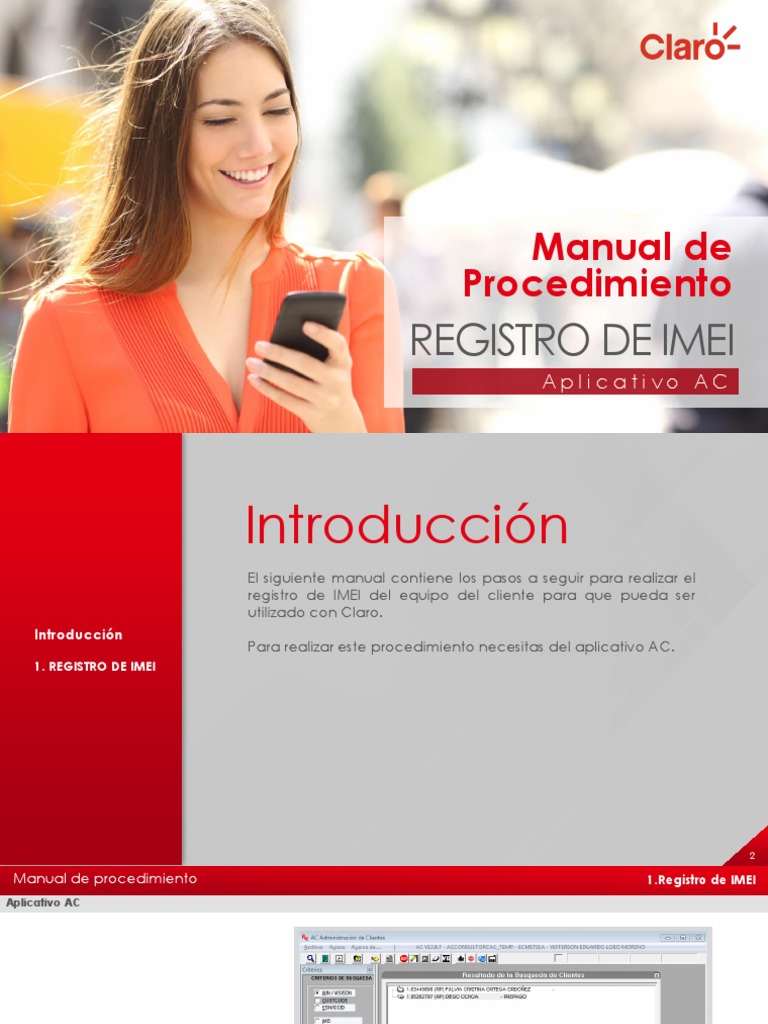 Manual de Procedimiento Registro de IMEI PDF | PDF | Informática | Software