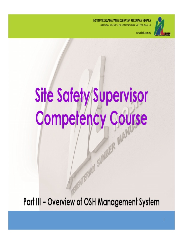Part III - Overview of OSH Management System - PPT Compatibility Mode ...