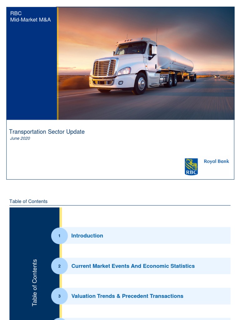 Market Update - Transportation - June 2020 PDF | PDF | Cargo | Mergers ...
