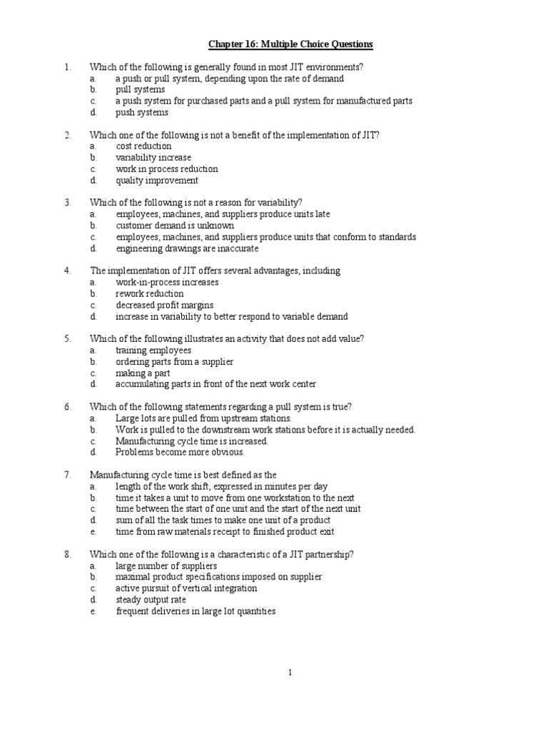 Chap16 MC Questions&Answers | PDF