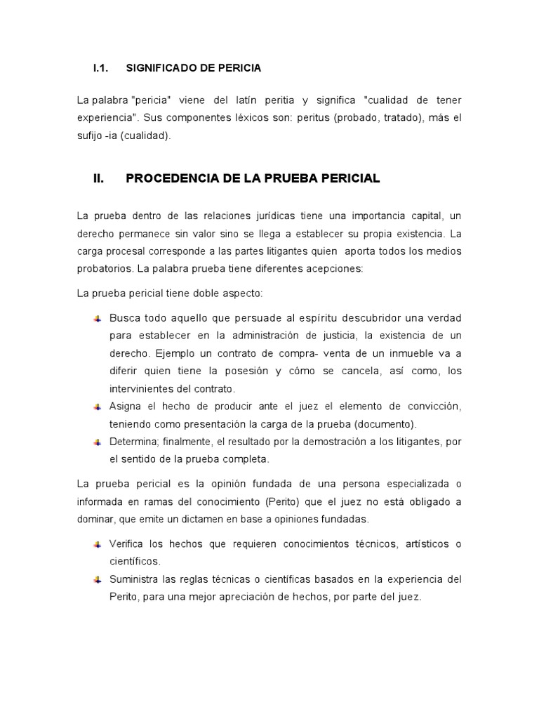 Significado de Pericia | PDF