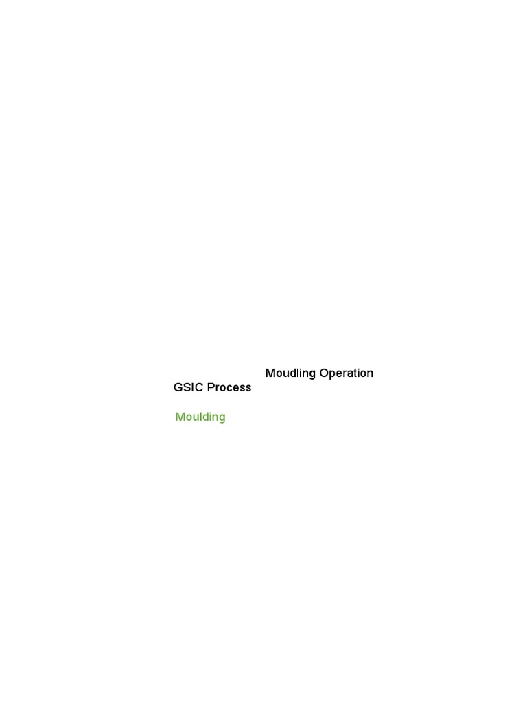 PFMEA for GSIC Molding Process | PDF | Mold | Machines