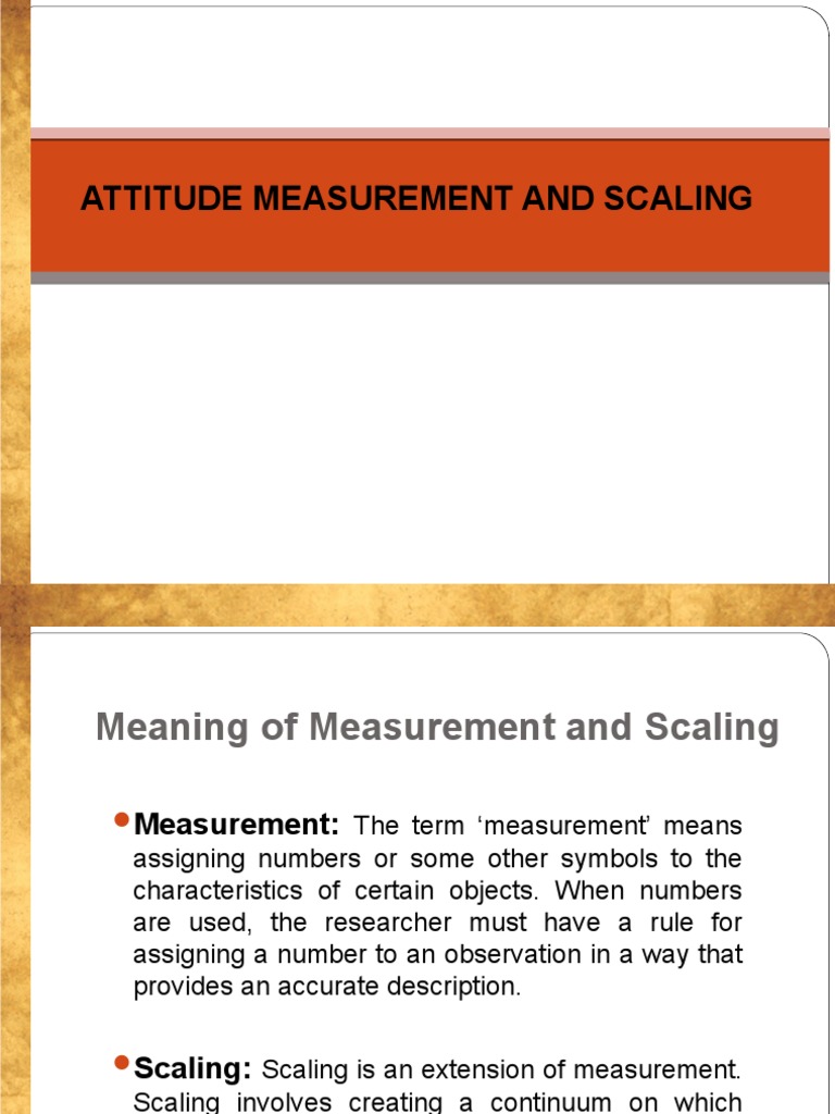 Attitude Measurement and Scaling | PDF | Level Of Measurement | Likert ...