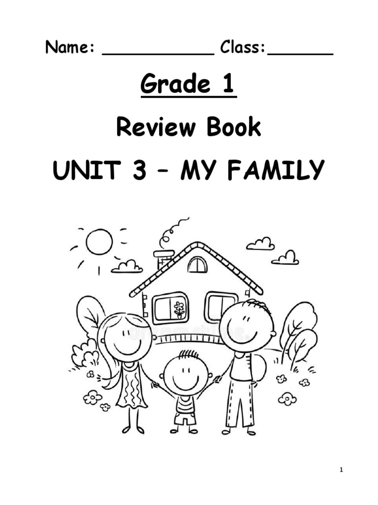 Grade 1 Review Book Unit 3 - My Family: Name: Class | PDF