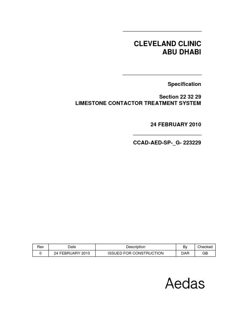 Ccad-Aed-Sp - G-223229 - 0 - Limestone Contactor Treatment System | PDF ...